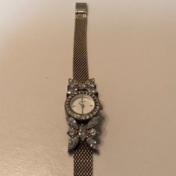Lenox | Jewelry | Preowned Lenox Butterfly Crystal Watch W Mesh Band ...
